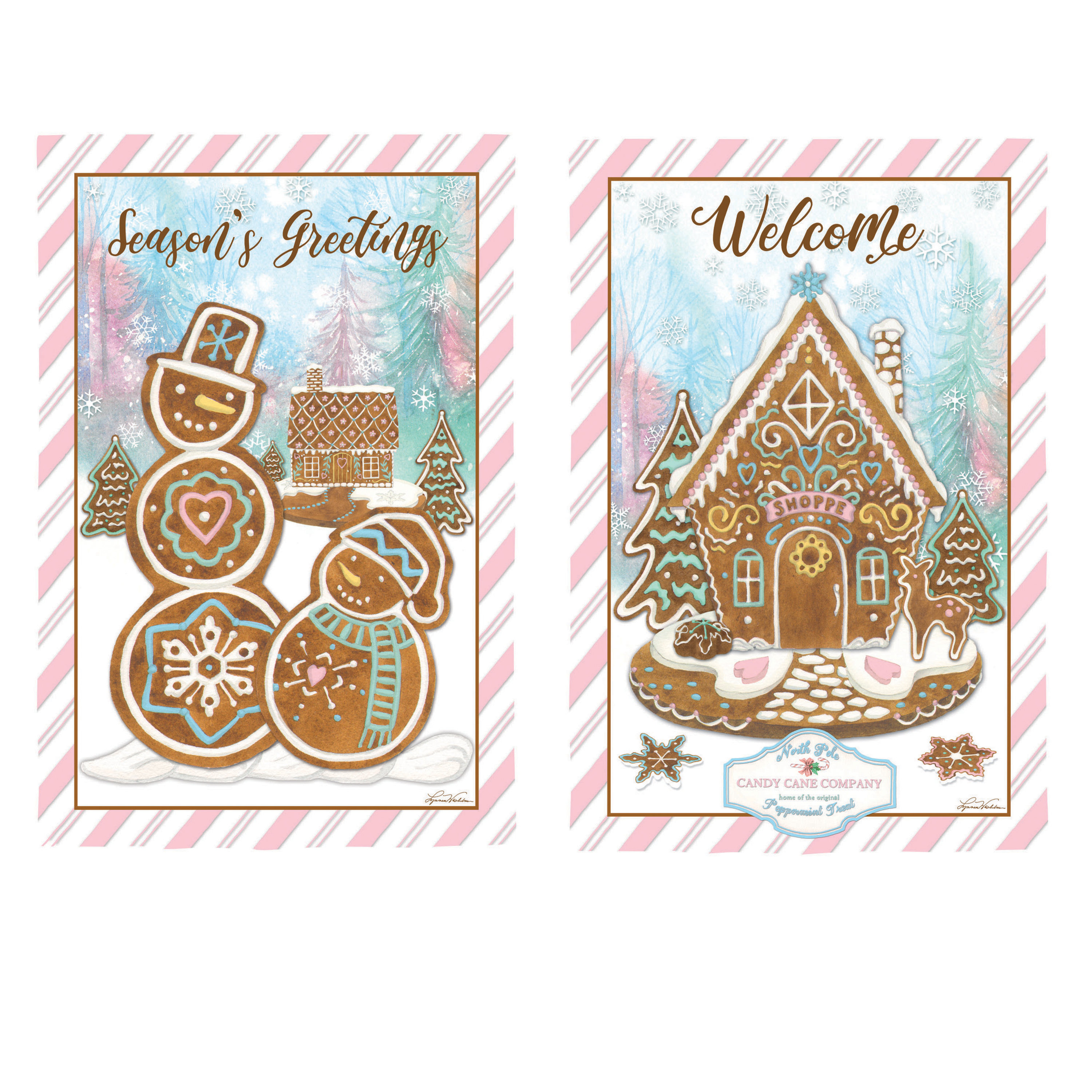 The Holiday Aisle® Season's Greeting Gingerbread Reversible Suede House ...