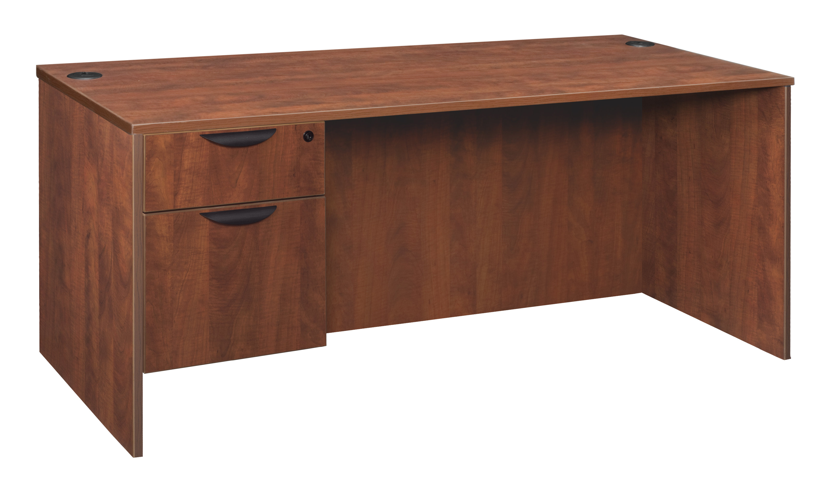 Inbox Zero Nevjana Executive Desk with Single Pedestal Drawer Unit ...