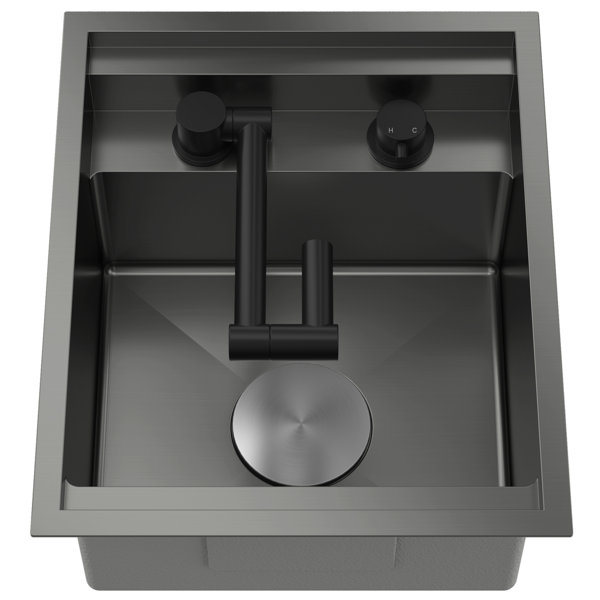 Polyfurniture RV1518R9NH 9L Kitchen Sink RV Sink With A Foldable Tap ...