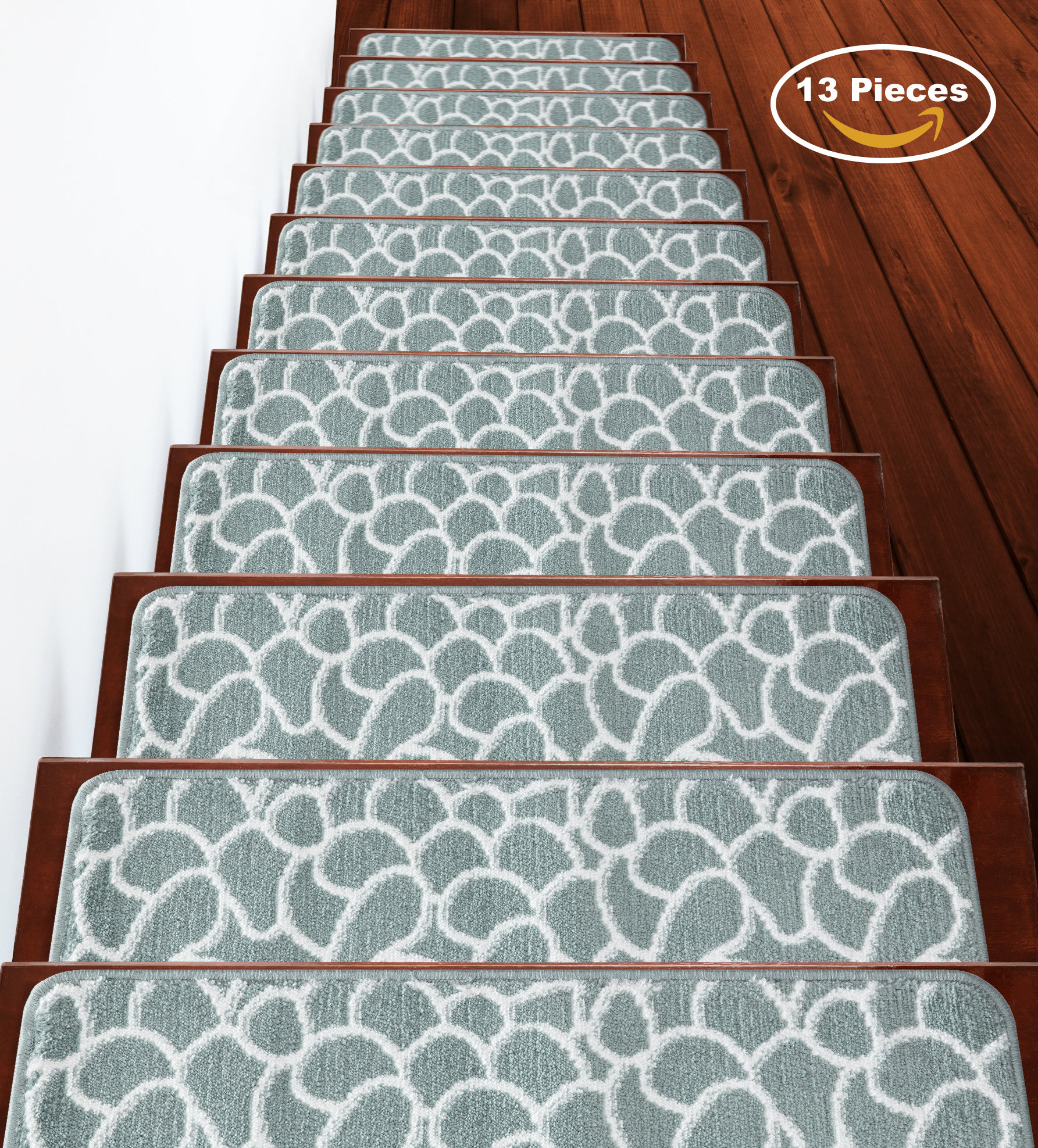 Ivy Bronx AlmedaCheatham Trellis Vibrant and Soft Stair Tread | Wayfair