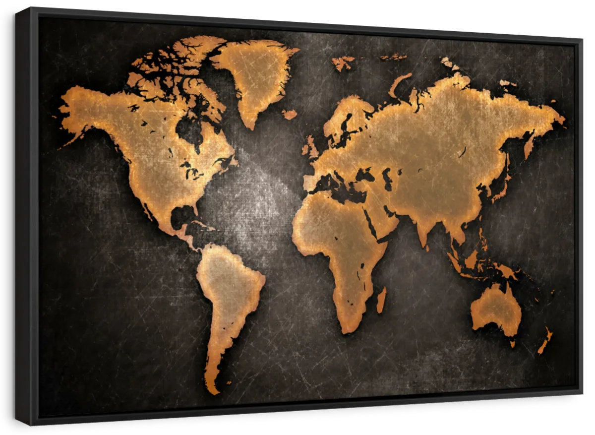 Williston Forge " Copper World Map Wall Art " | Wayfair