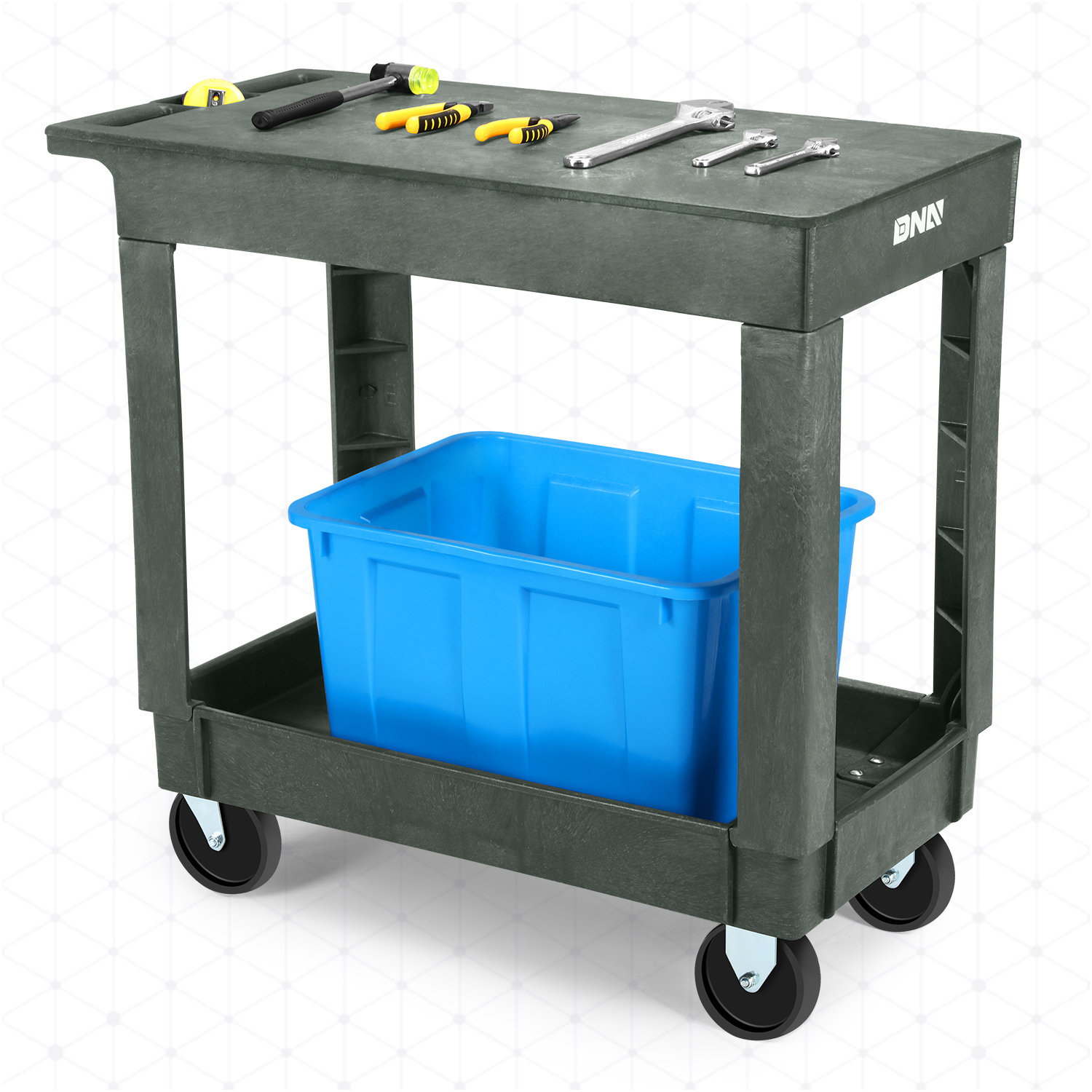 DNA Motoring 38.8'' H x 18.1'' W Utility Cart | Wayfair