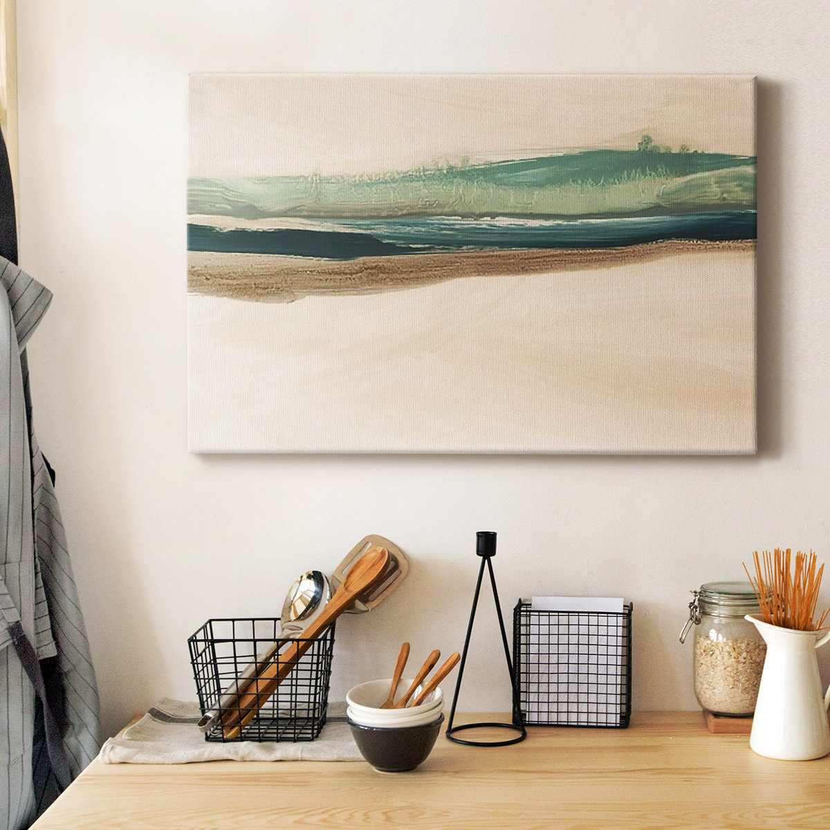 Ivy Bronx Layered Horizon II Premium Gallery Wrapped Canvas - Ready to ...