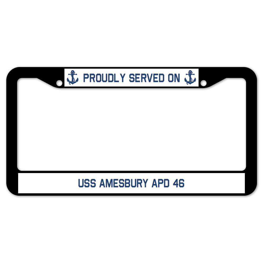 SignMission Proudly Served on USS AMESBURY APD 46 Plate Frame | Wayfair