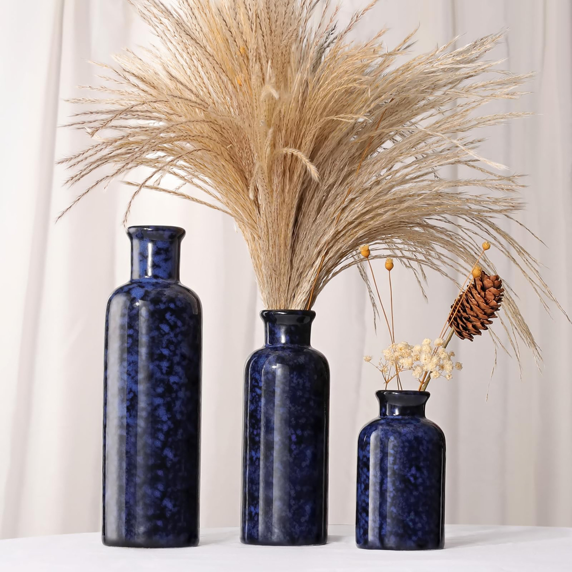 Ivy Bronx Simple ceramic vase set of 3 | Wayfair