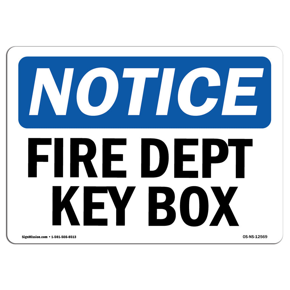SignMission Fire Dept Key Box Sign | Wayfair