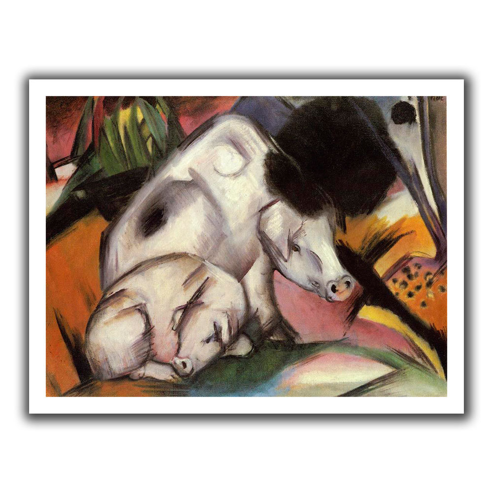 ArtWall 'Pigs' by Franz Marc Painting Print on Rolled Canvas - Wayfair ...