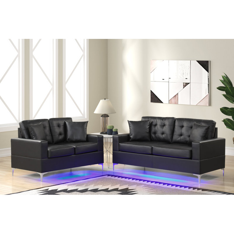 Ivy Bronx Greff 2 - Piece Faux Leather Living Room Set | Wayfair