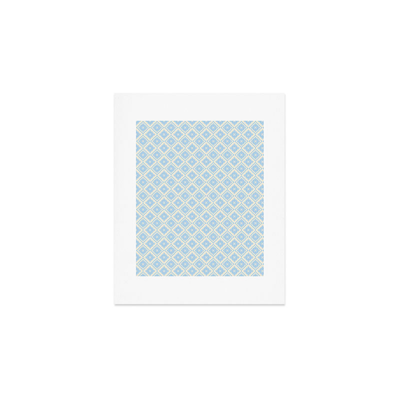 Ebern Designs Snow Flakes Icy Blue by Mable Tan - Unframed Graphic Art ...