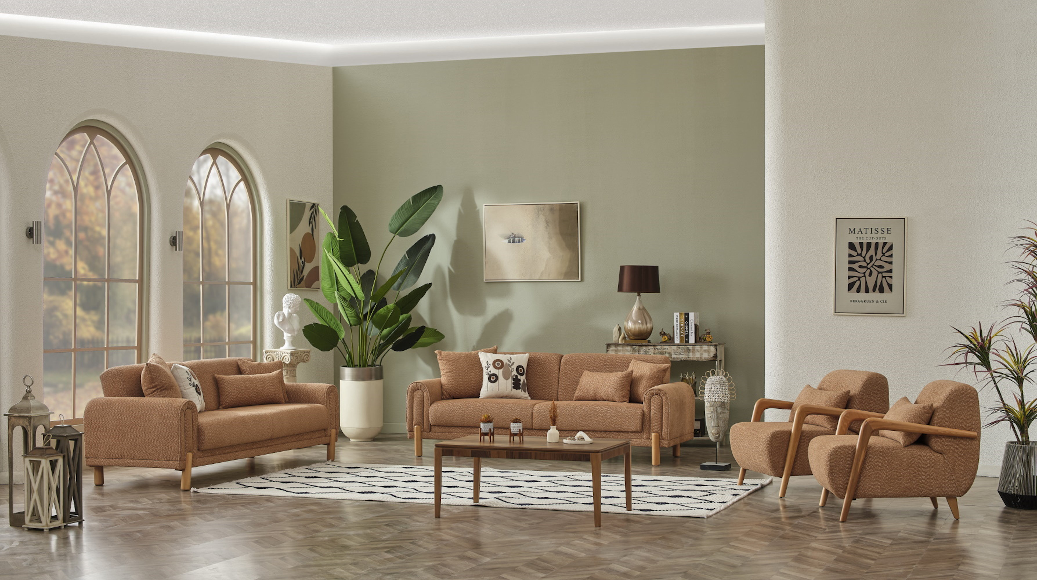 Hokku Designs Kutluk 4- Piece Living Room Set | Wayfair
