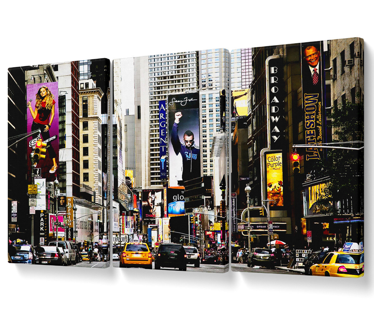 Brayden Studio New York Broadway Days - 3 Piece Wrapped Canvas Graphic ...