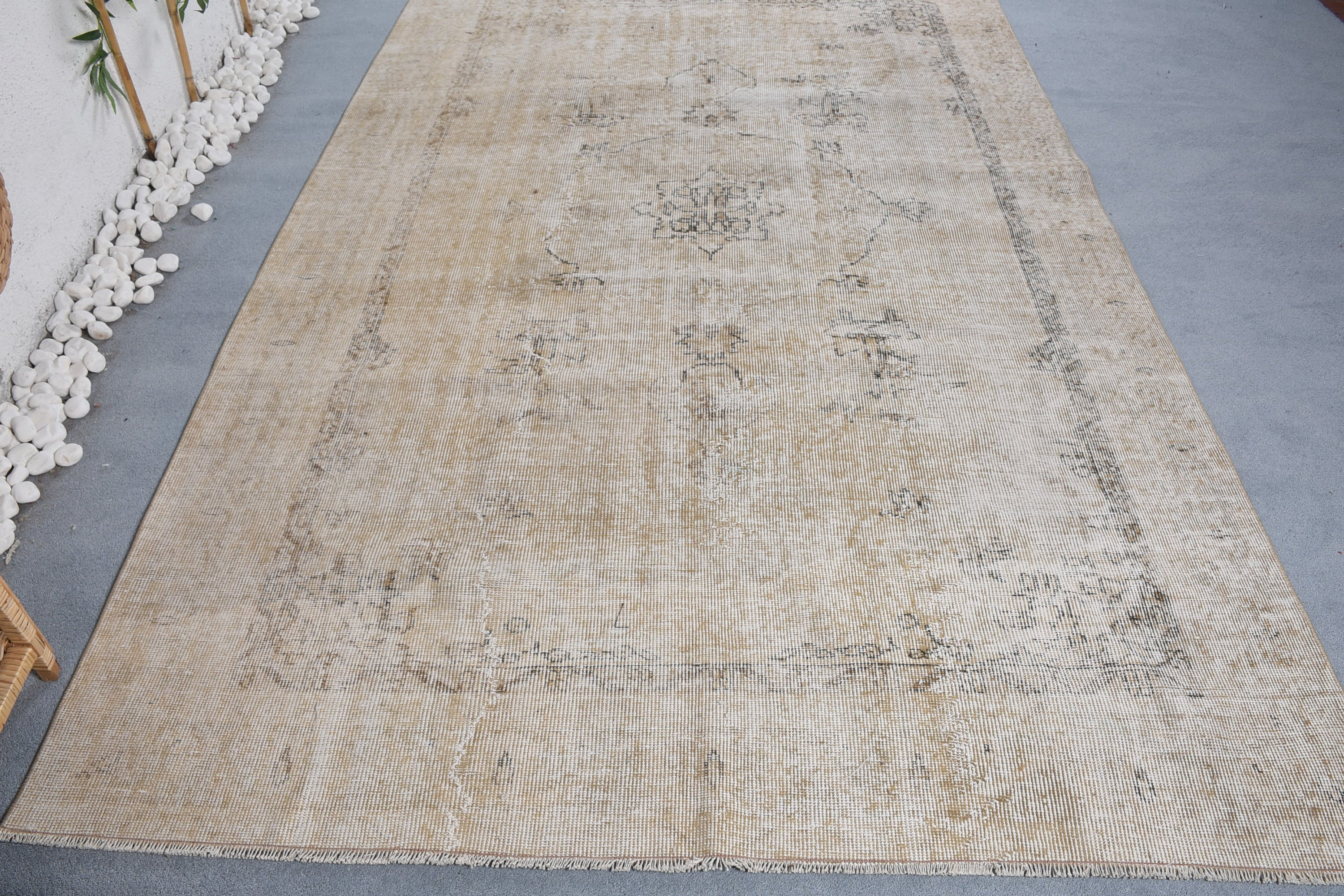 Isabelline Turkish Rugs, Beige Modern Rug, Vintage Rugs, Home Decor Rug ...