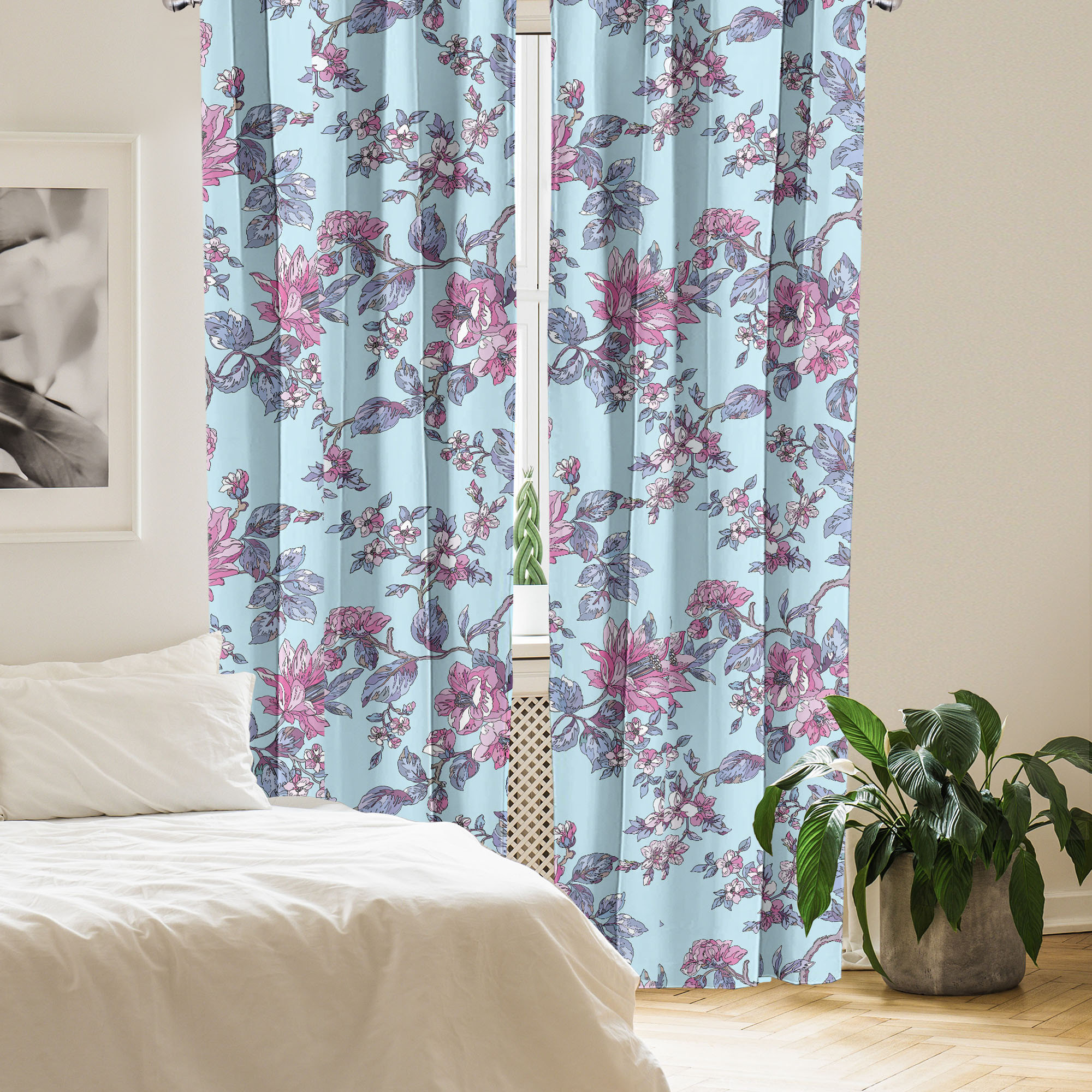 East Urban Home Chamberlayne Microfiber Semi-Sheer Curtain Pair | Wayfair