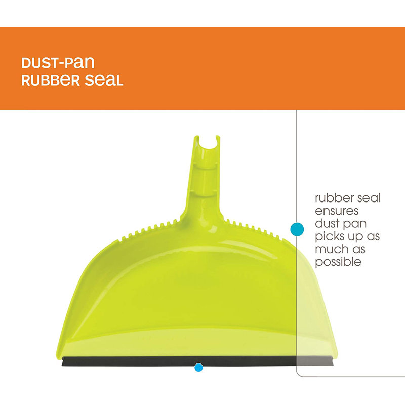 Casabella 2 Piece Angled Broom and Dustpan Set & Reviews | Wayfair