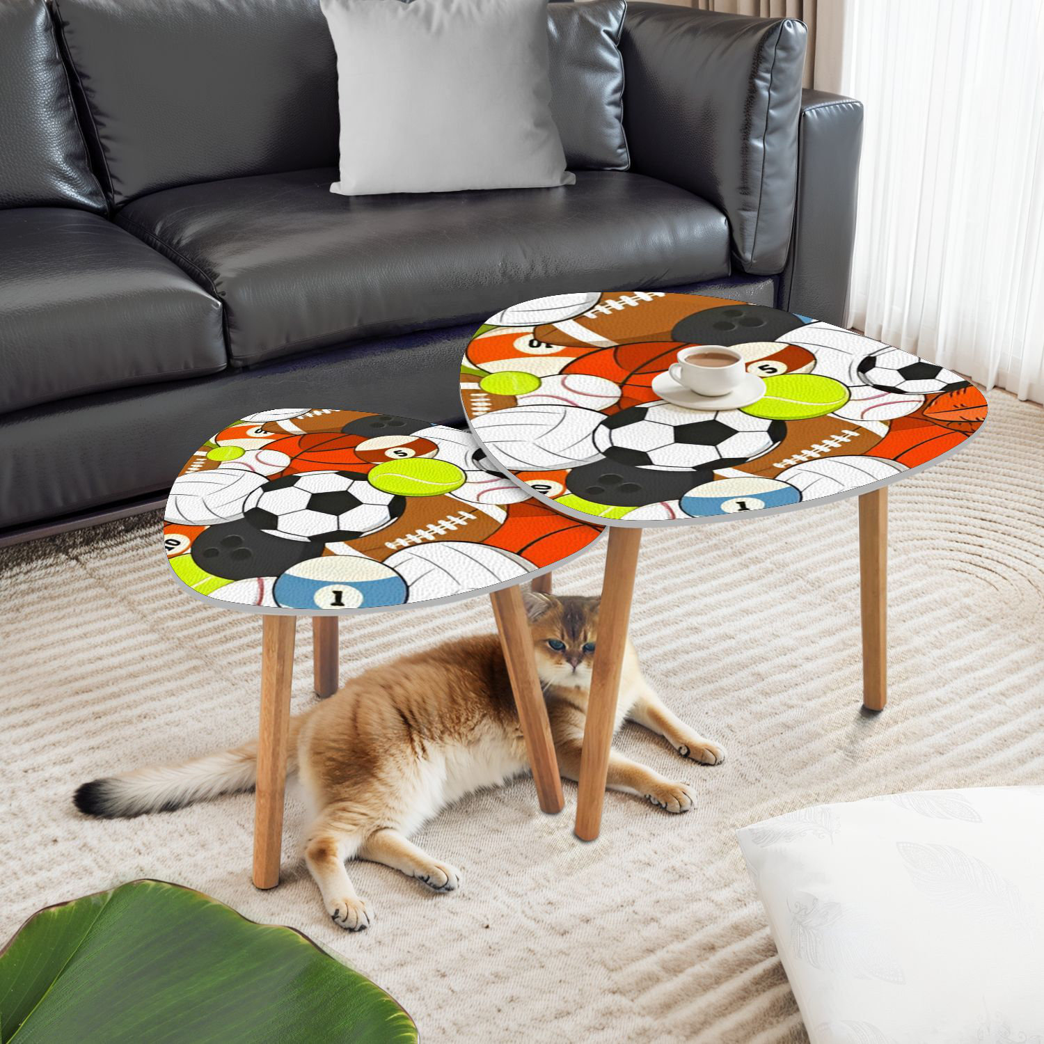 East Urban Home Triangle Nesting Coffee Table Set of 2 Seamless sports ...
