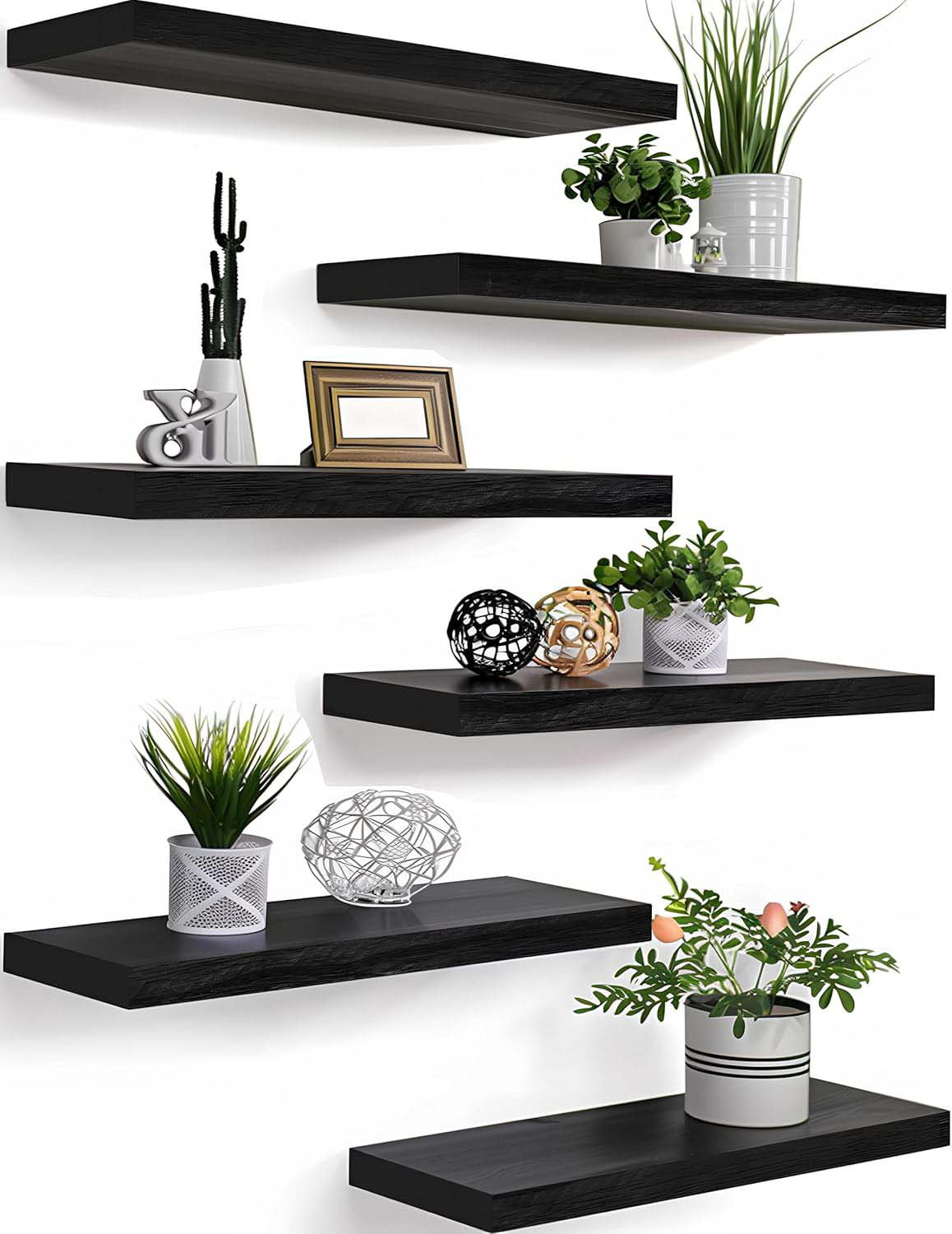 Trule Wood Floating Shelves For Wall, Wooden Wall Shelves For Bedroom ...