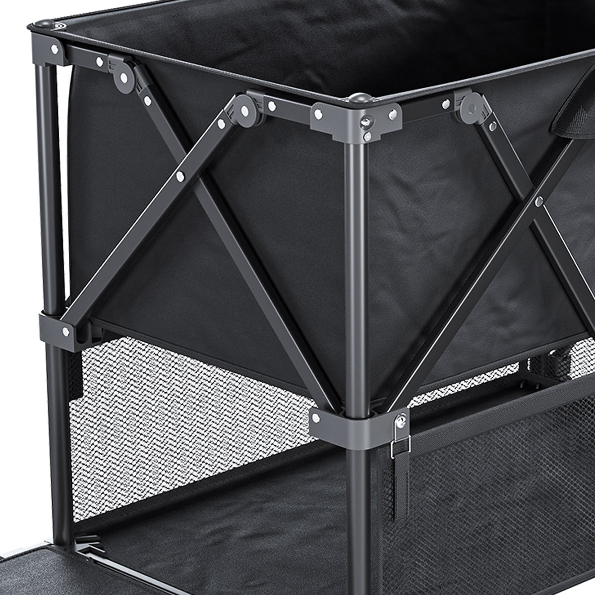 Edrosie Inc 450 LBS Large Folding Double Decker Tailgating Wagon Cart ...