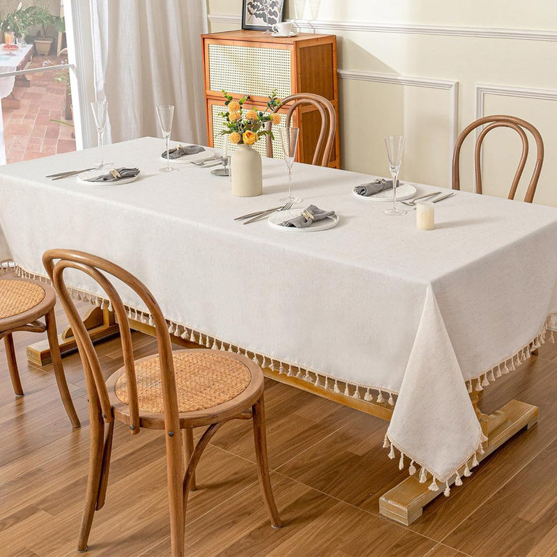 Dakota Fields Table Cloth 60x84 in Rectangle Table, Heavy Duty Cotton ...