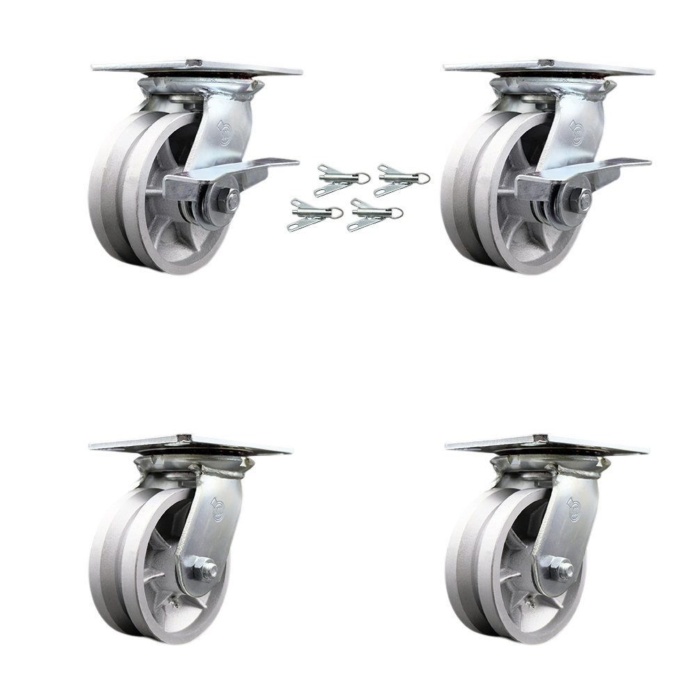 Service Caster 4 Piece Semi Steel Caster Set | Wayfair