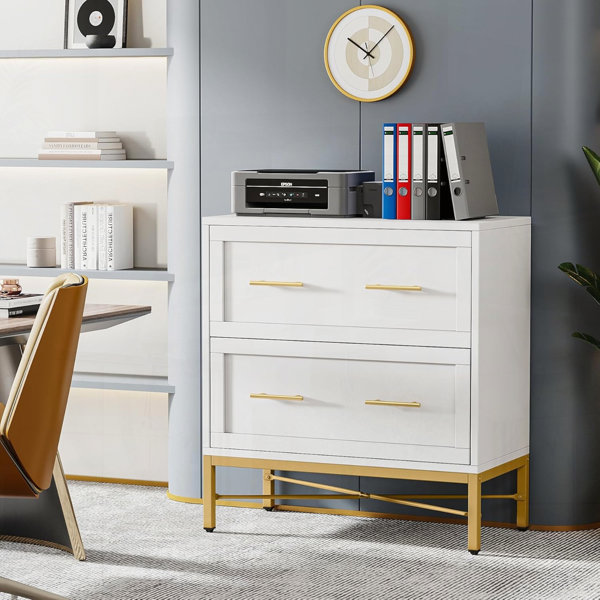 Latitude Run® Modern Lateral File Cabinet with Drawers Storage Printer ...