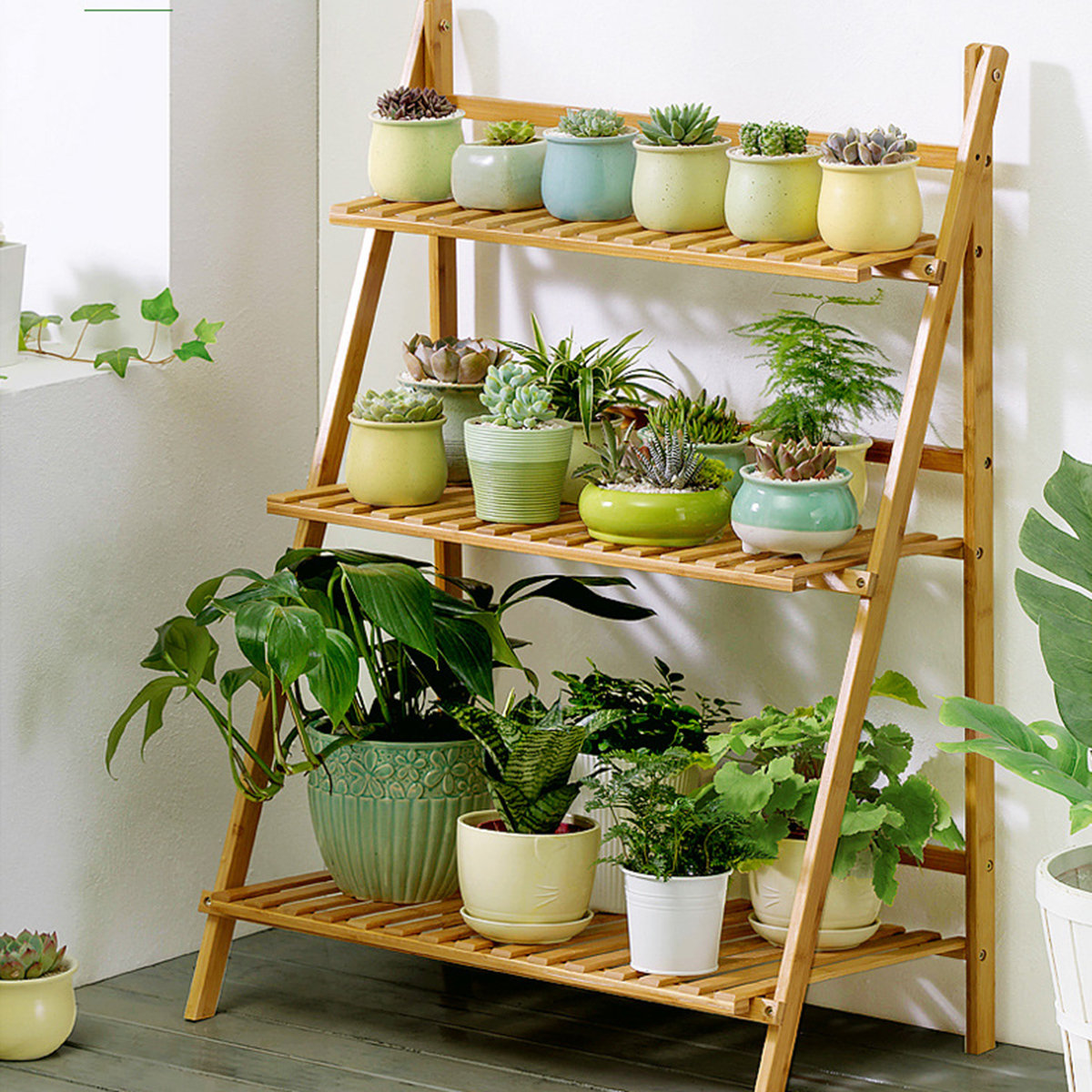 Rebrilliant Ketron Rectangular Multi-Tiered Plant Stand & Reviews | Wayfair