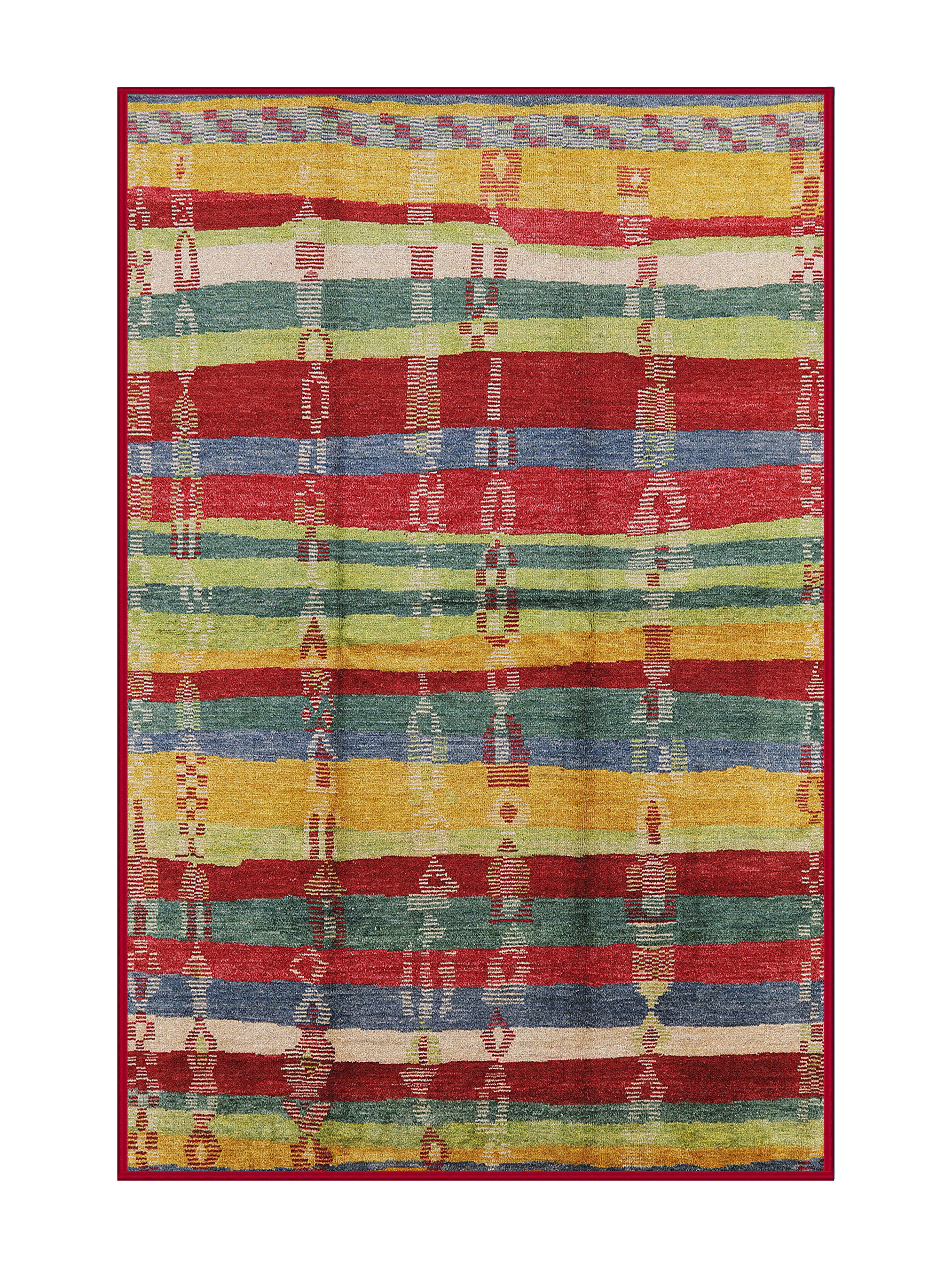 Union Rustic Needville Oriental Yellow/Red Area Rug | Wayfair