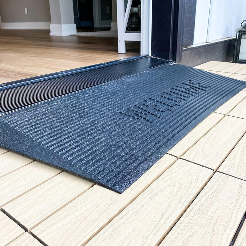 EZ-ACCESS Rubber Angled Welcome Non-Slip Outdoor Door Mat | Wayfair