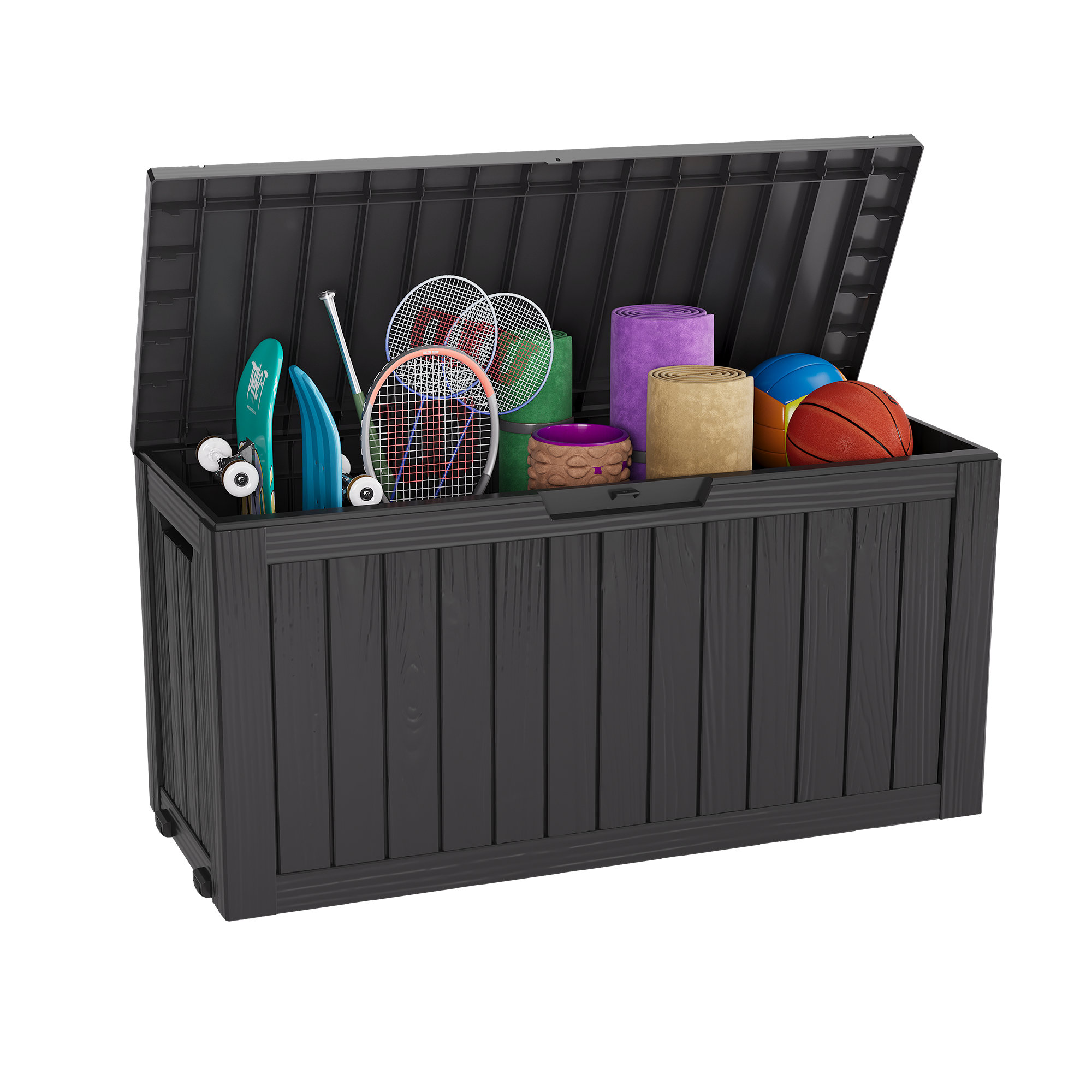 LHBcraft Wide Deck Box,Outdoor Storge Box- 72 Gallon | Wayfair