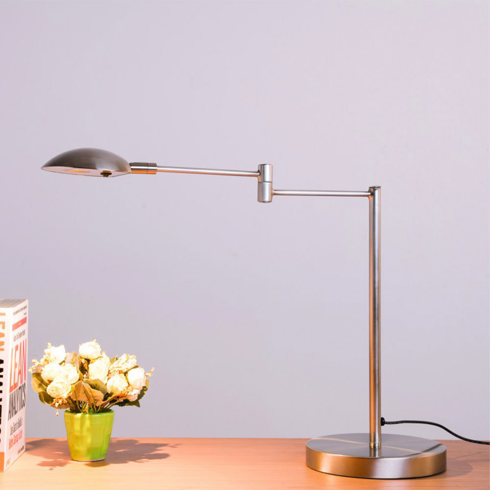 Wrought Studio™ Ruppe 16" Black Metal Swing Arm Desk Table Lamp With ...