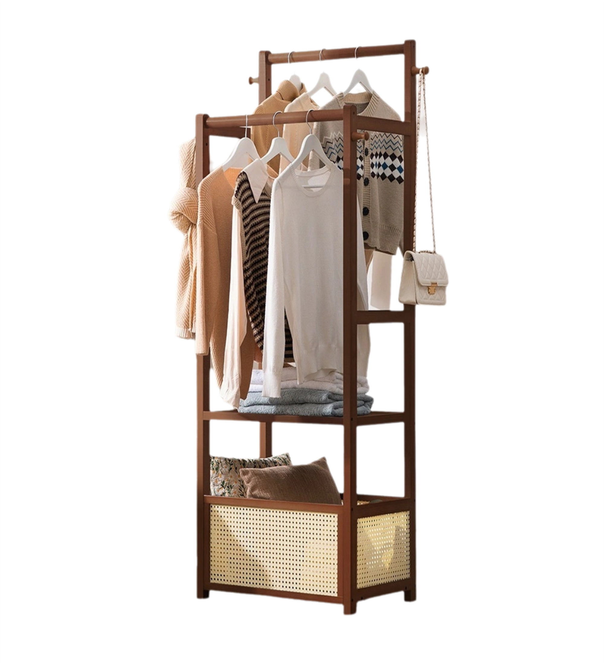 Ophelia & Co. Cloak Rack Bedroom Vertical Simple Hanging Racks | Wayfair