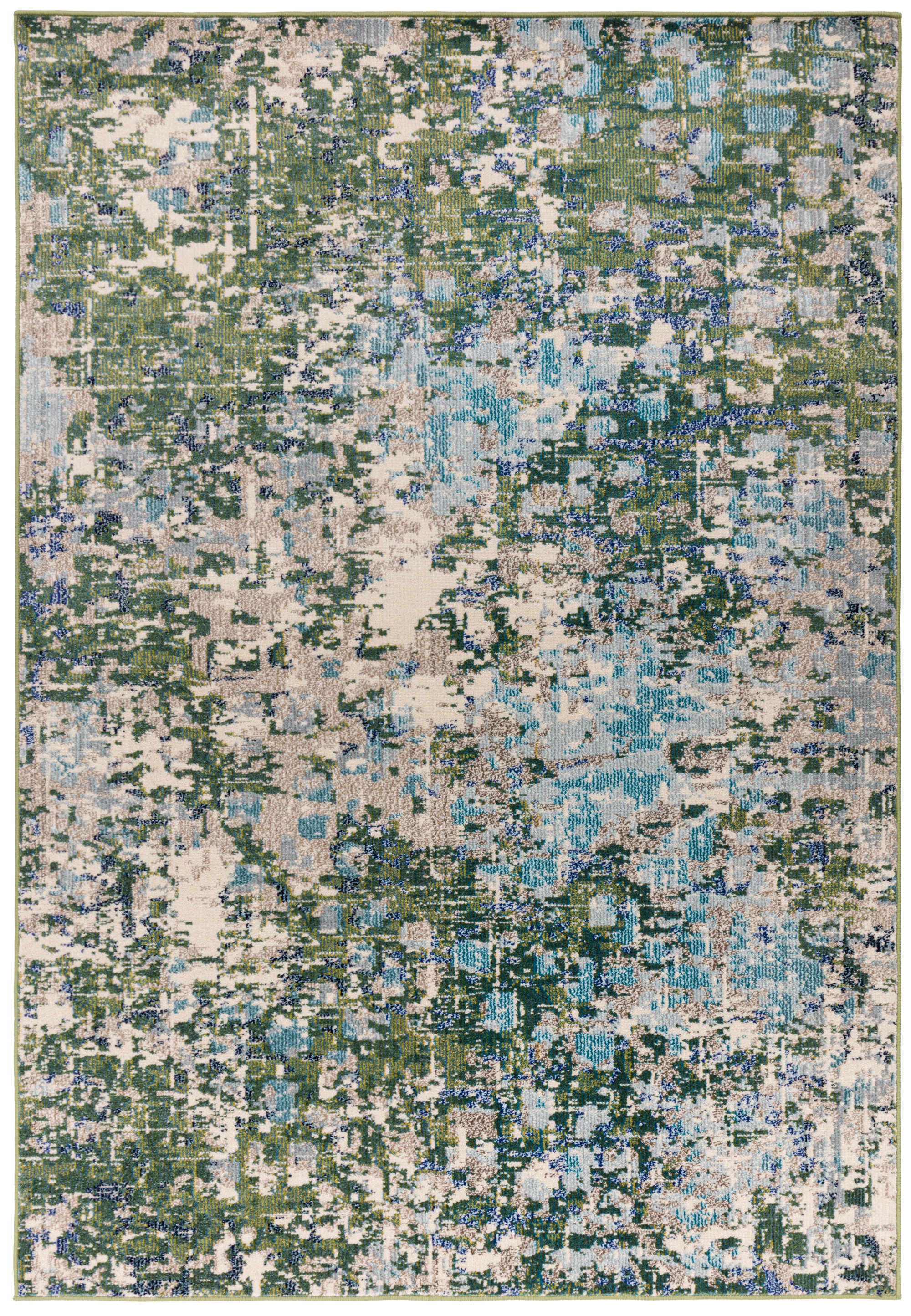Borough Wharf Antebi Abstract Green Area Rug | Wayfair.co.uk