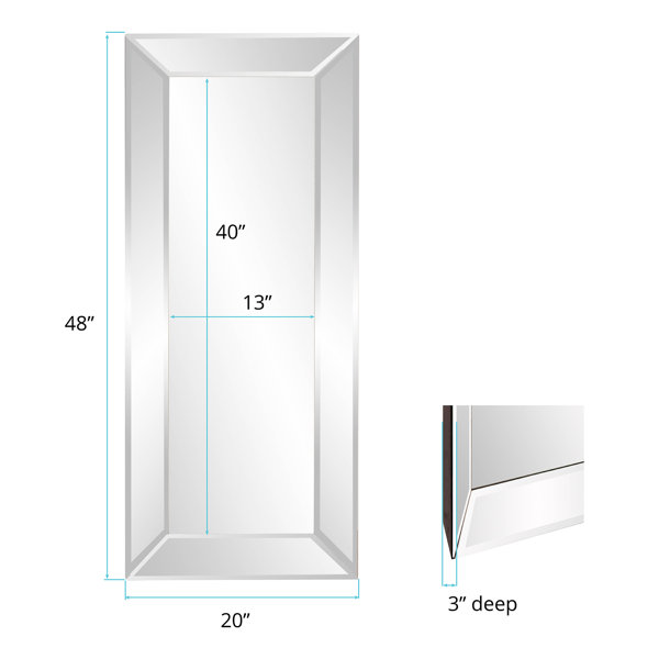 House of Hampton® Daesha Rectangle Glass Wall Mirror & Reviews | Wayfair