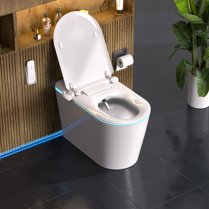 BCAN Nordic Smart Toilet With Bidet And Auto-Open Lid, Soft-Closing ...