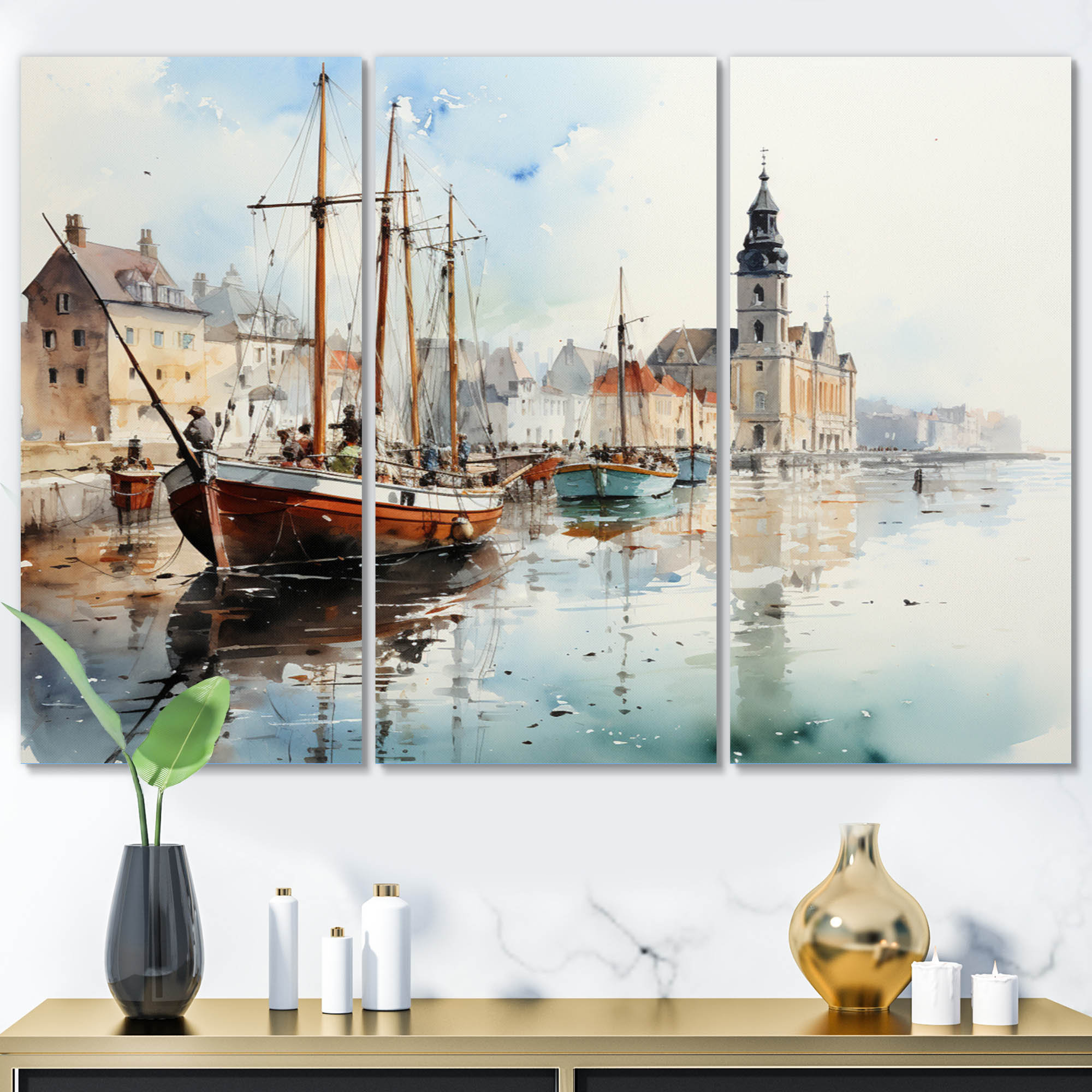 Beachcrest Home™ Denmark Dutch Coastal Beauty II - Metal Wall Decor Set ...