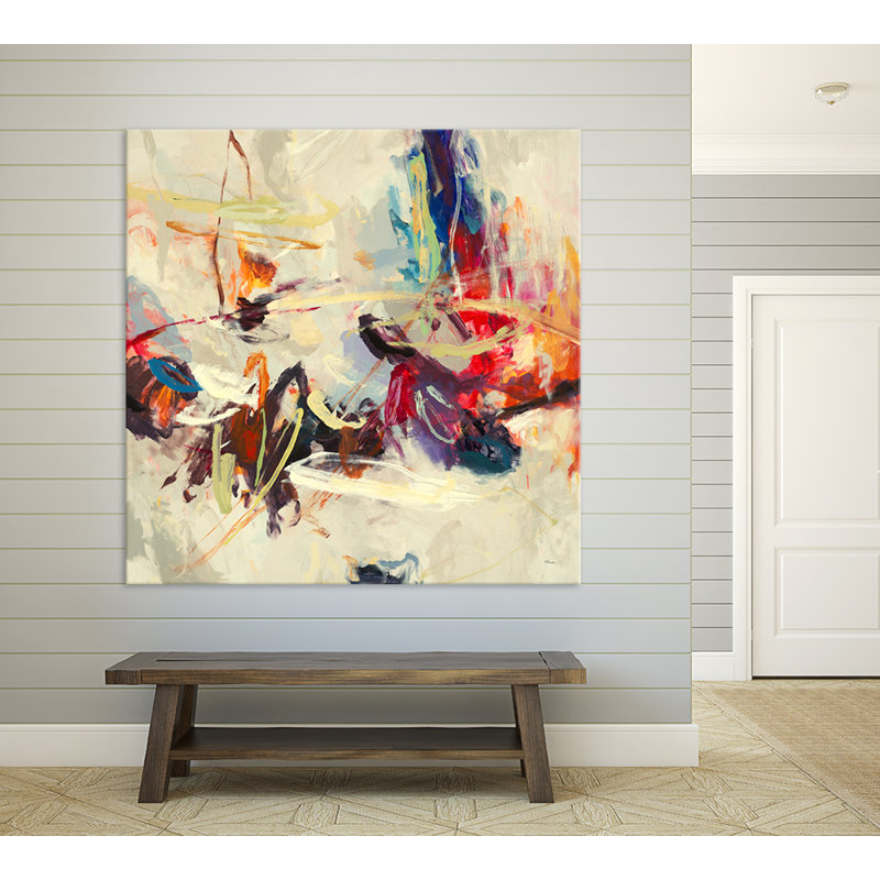 Latitude Run® 'Positive Energy III' Painting Print on Canvas | Wayfair