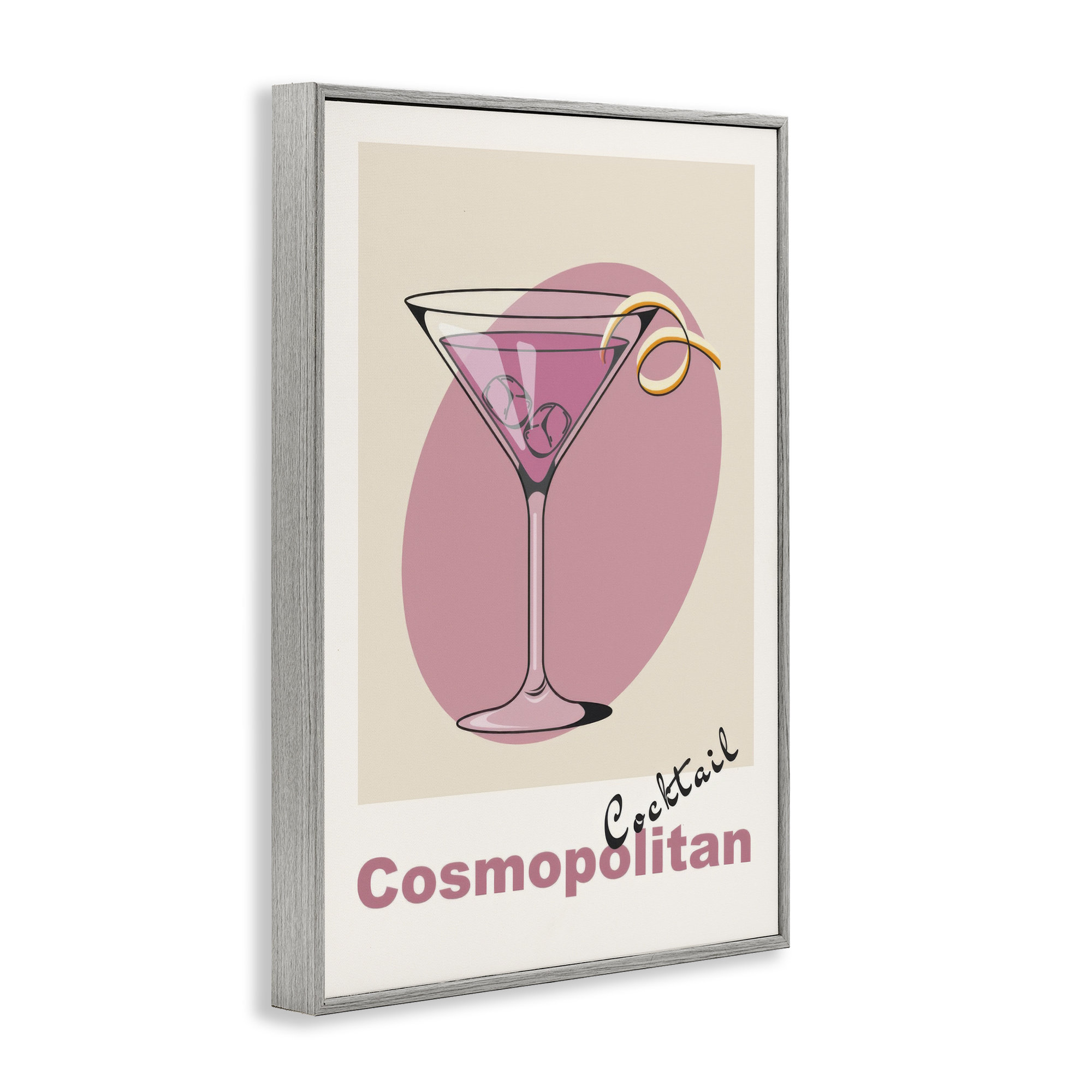 George Oliver Vintage Cosmo Cocktail Framed Giclee, design by LSR Design Studio | Wayfair