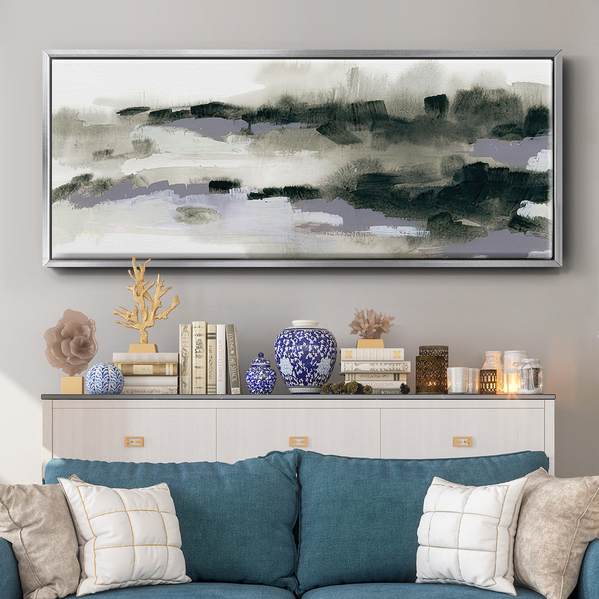 Wexford Home Abstract March VI- Framed Canvas | Wayfair