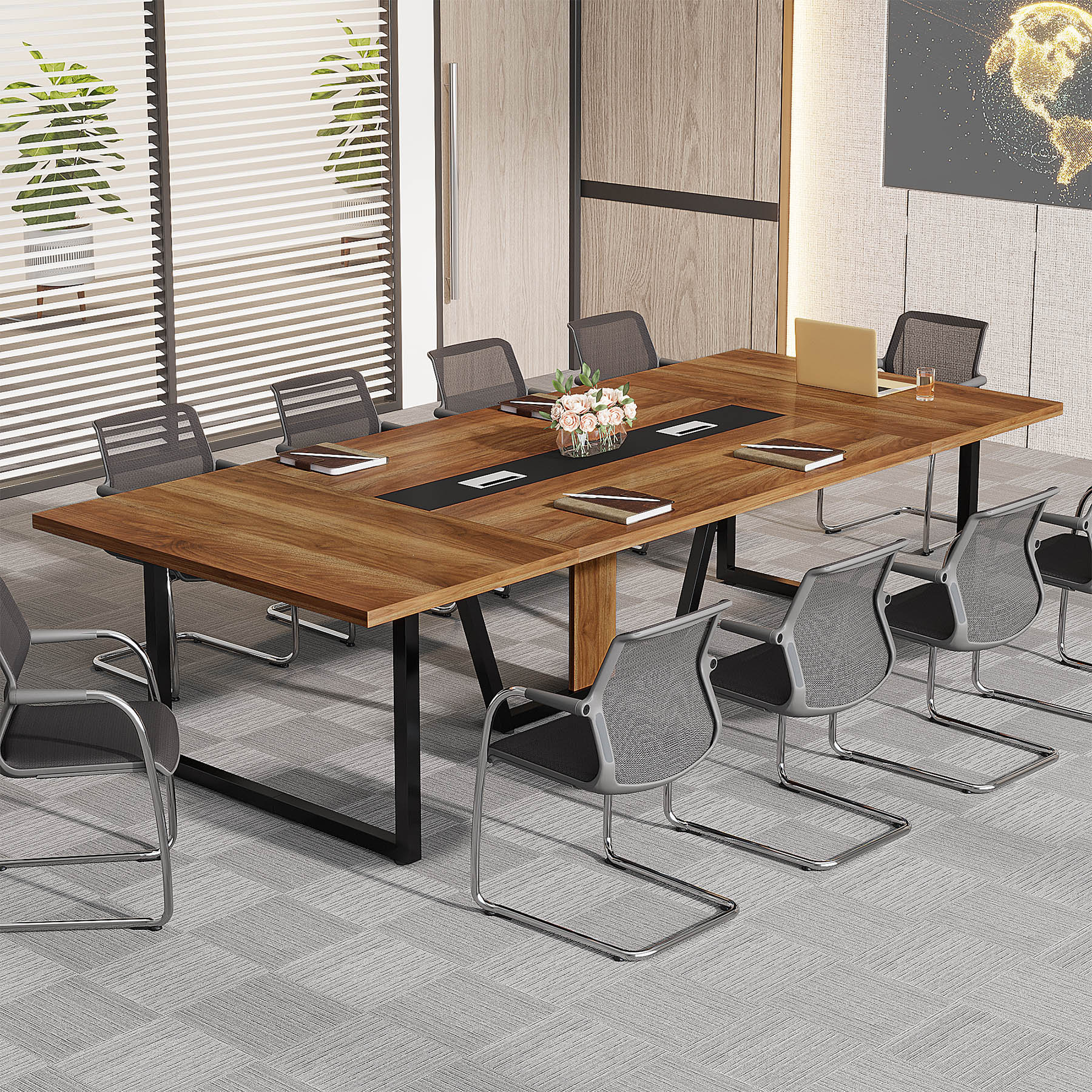 Millwood Pines Anoush 94.5'' Rectangle Conference Table & Reviews | Wayfair