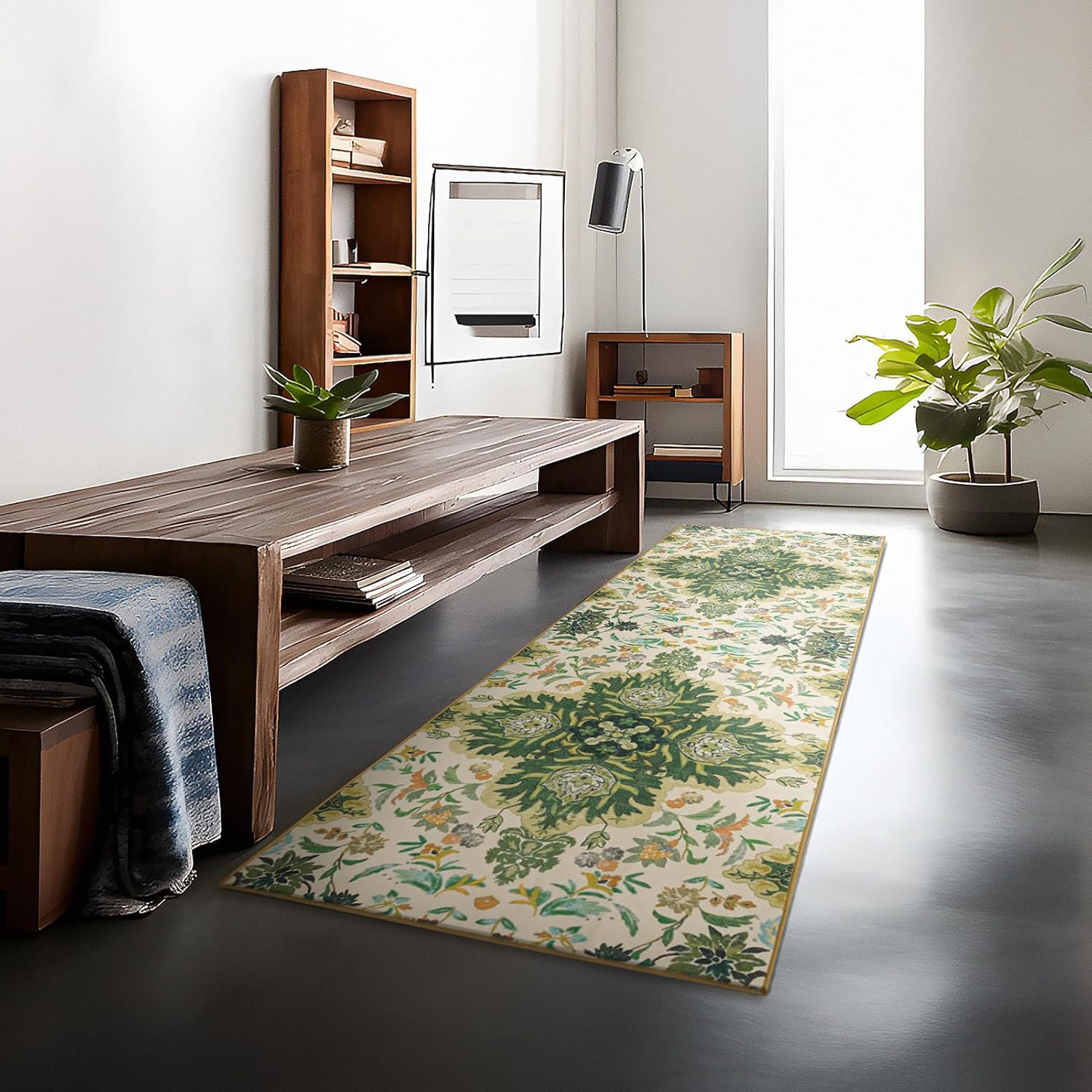 Darby Home Co Boho Washable Non-Slip Kitchen Rug Runner with Rubber ...