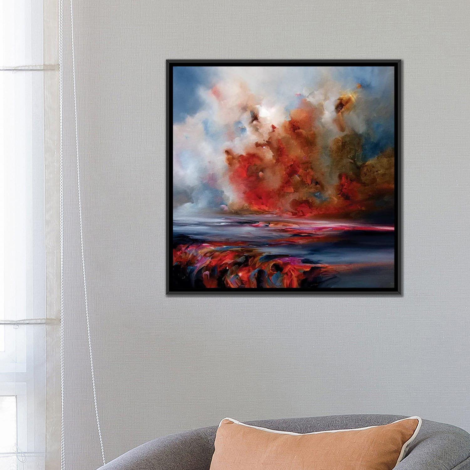 Latitude Run® Reflect Heat Painting on Wrapped Canvas | Wayfair