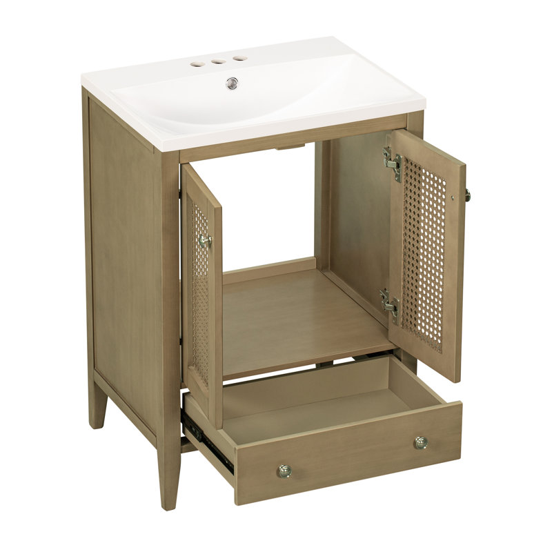 Bay Isle Home™ Boho Style Bathroom Vanity Base Only Without Sink, Solid ...