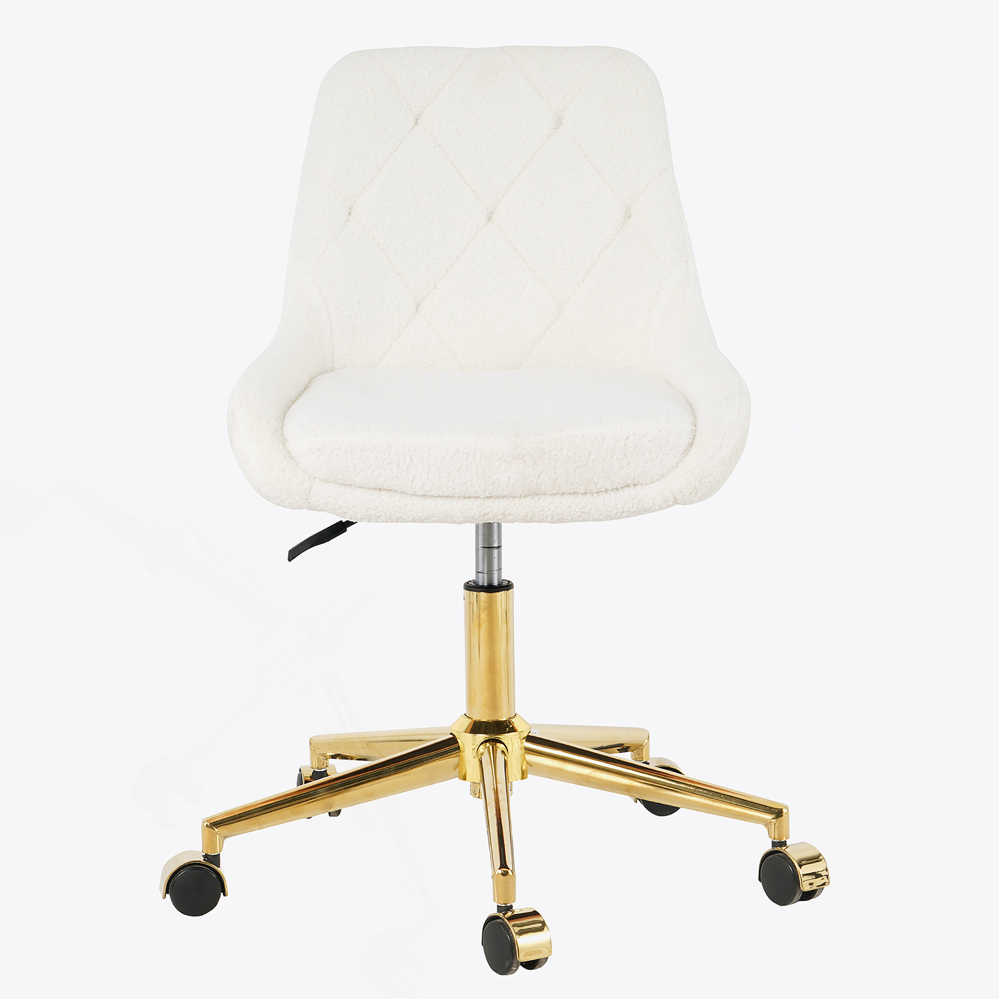 Latitude Run® teddy fleece fabric with gold legs living room furniture ...