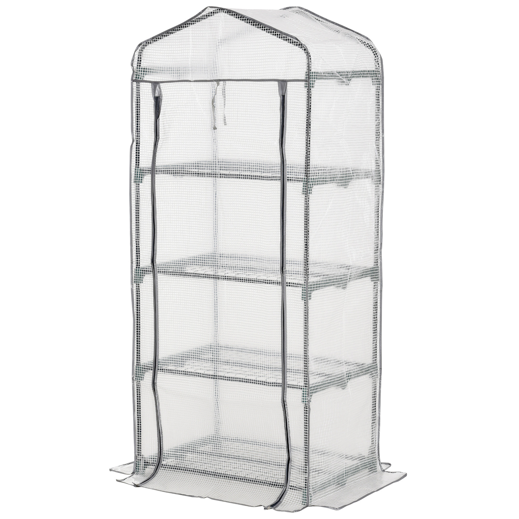 NFusion Brenton 4-Tier Portable Greenhouse With Sturdy Metal Frame And ...