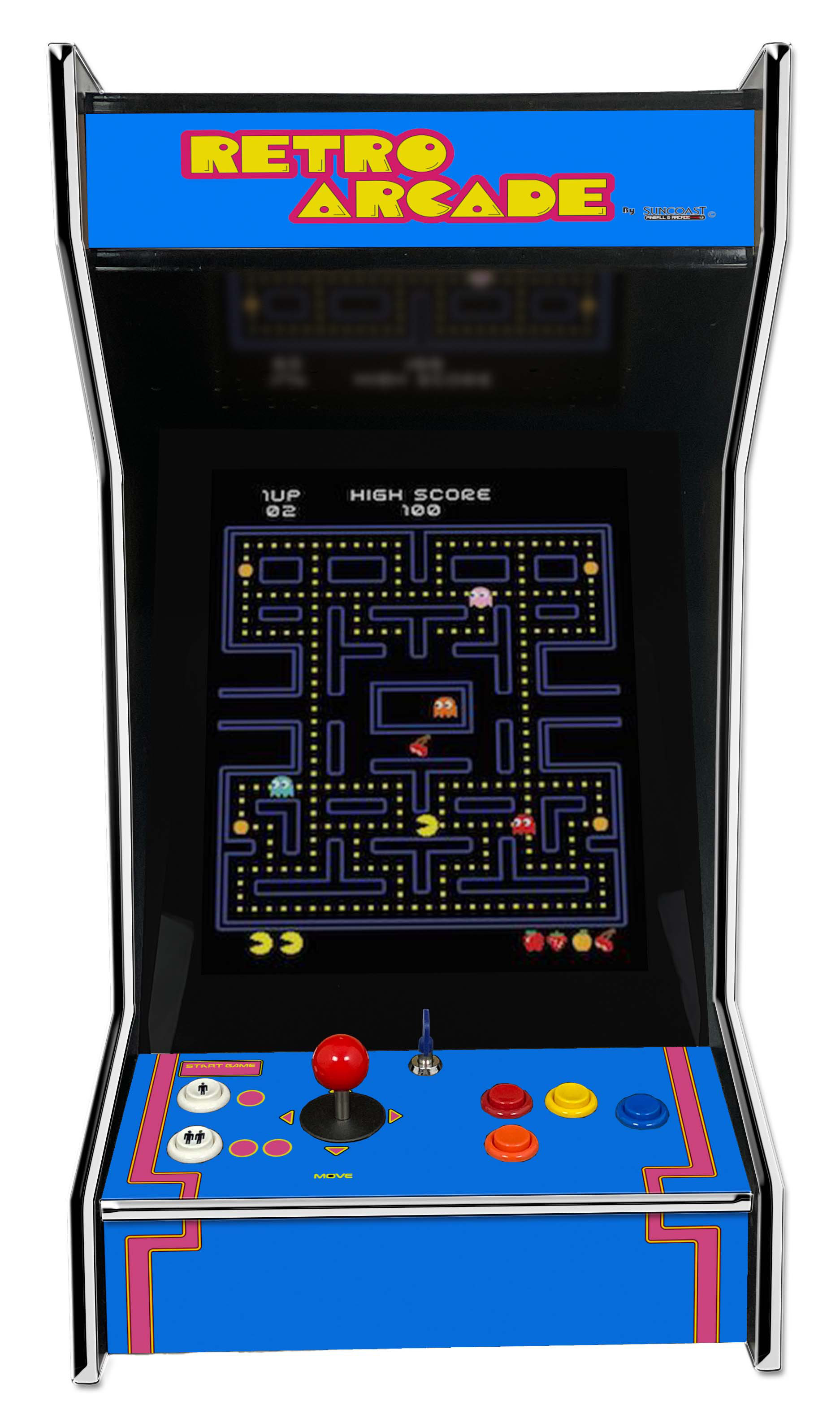 Suncoast Arcade Tabletop Arcade Machine with 19" Monitor and 60 Retro ...