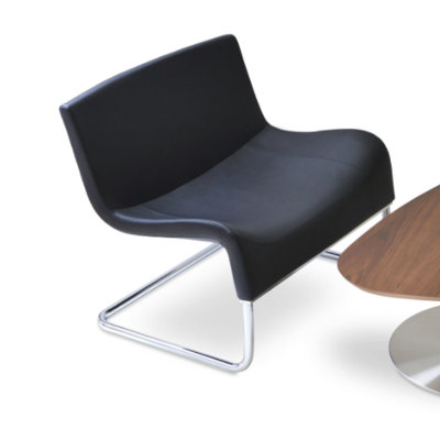 sohoConcept Palermo Genuine Leather Armless Chaise Lounge | Wayfair