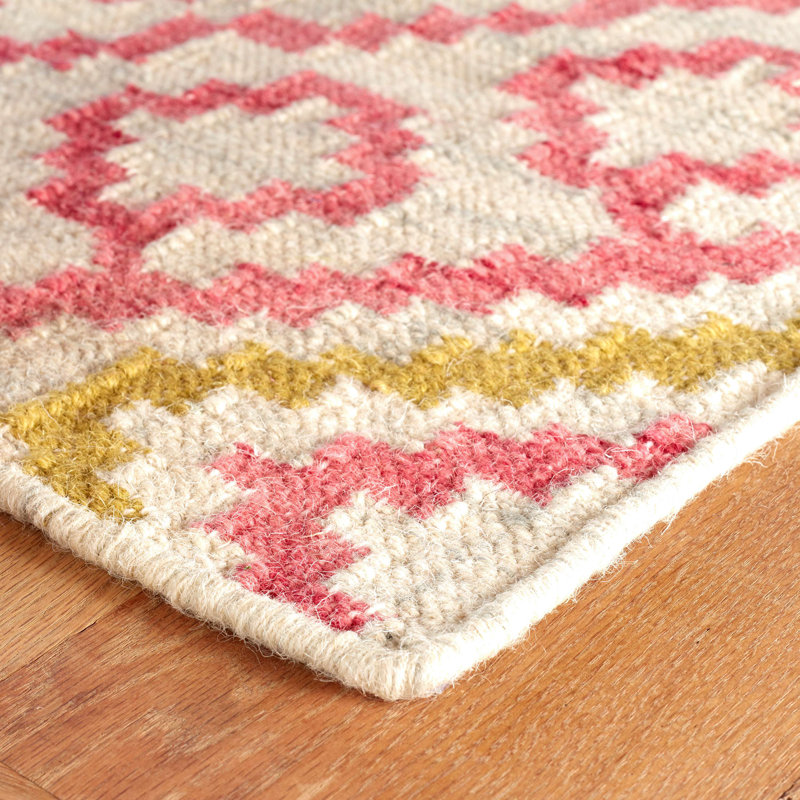 Dash and Albert Rugs Jelly Roll Fuchsia Handwoven Wool Rug | Wayfair