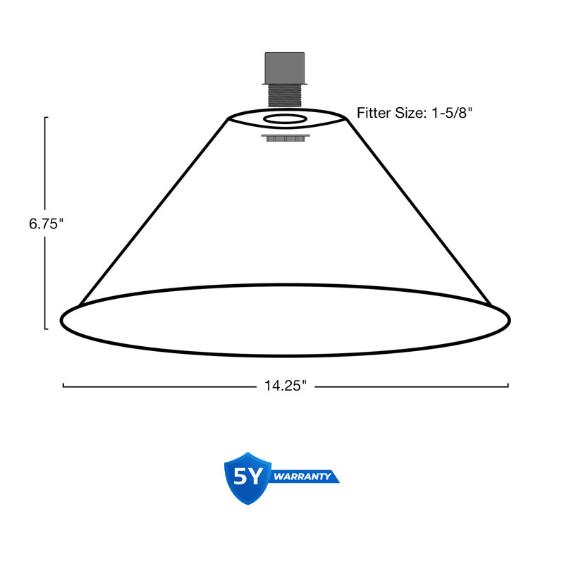 Mercer41 6.75'' H Metal Cone Pendant Shade | Wayfair