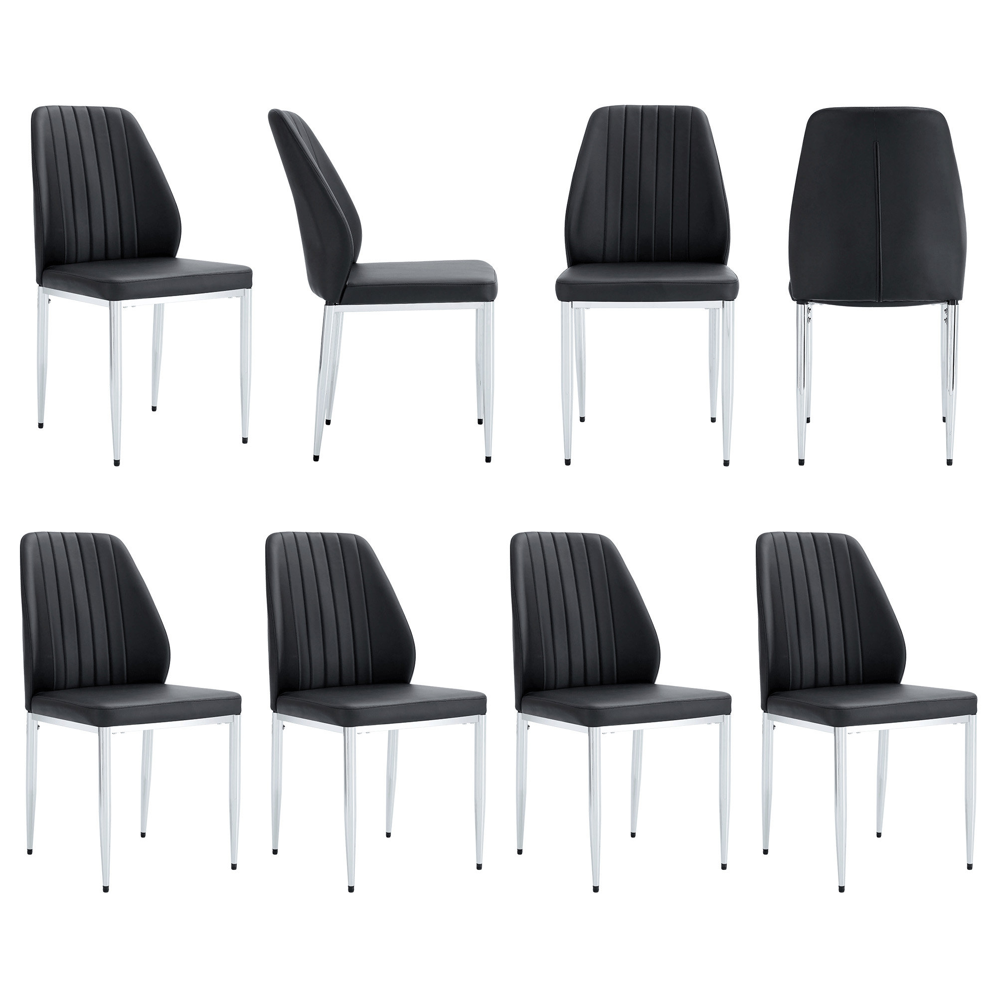 Wildon Home® Set Of 8 Pu Comfort Dining Chairs (17 Only Chairs, Not ...