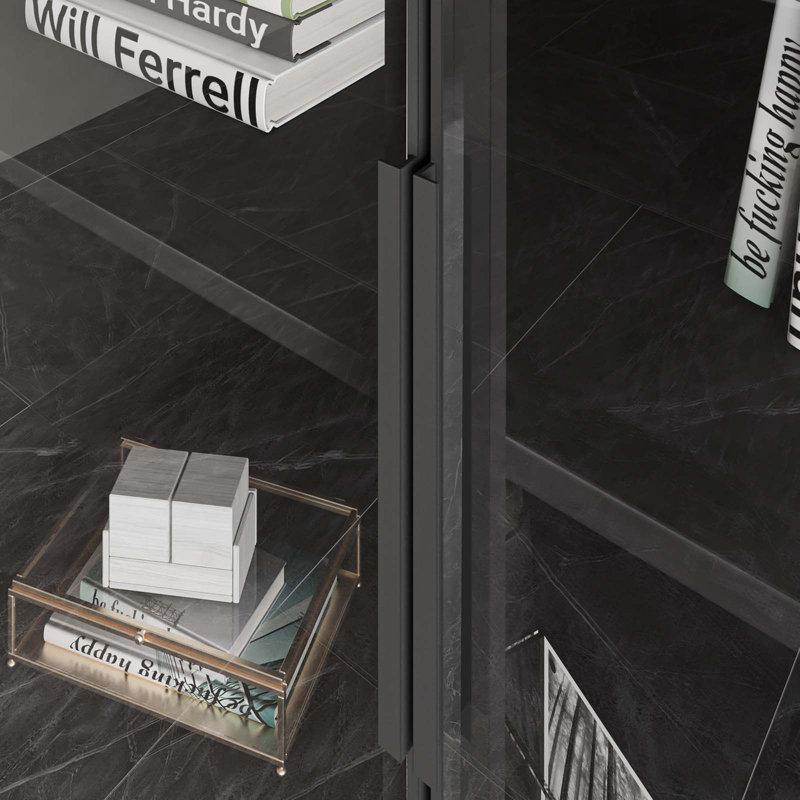 Latitude Run® Display cabinet With Glass Doors and LED lights & Reviews ...