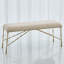Global Views Spike Bench w/Muslin Cushion-Antique Brass-Lg | Perigold